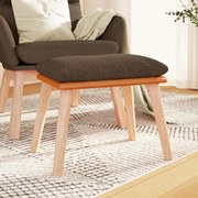 Podnožka hnědá 45x29,5x35 cm textil a umělá kůže 341449
