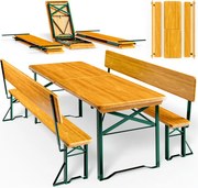 Pivní set PRAKTIK s opěradly, 170cm, hnědá Jurhan