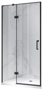 BPS-koupelny Sprchové dveře HYD-KZ17D 100 černá/transparent pro instalaci do niky - bez vaničky