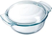 Pekáč pyrex hrnec s poklicí varné sklo 25 cm
