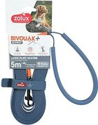 Zolux S.A.S. Vodítko pes BIVOUAK ploché,silik.15mm/5m modrá Zolux