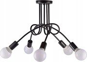 Toolight Paradise, 5-ramenné stropní svítidlo 5xE27, 392252, černá matná, OSW-04012
