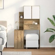 vidaXL Toaletní stolek se skříňkou 80 x 35 x 132 cm [868882] Barva: dub artisan