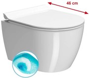 Sapho Pura - Závěsné WC, Swirlflush, ExtraGlaze, bílá 880211