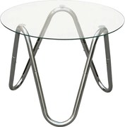 Kulatý odkládací stolek se skleněnou deskou ø 50 cm Ventana Round – Leitmotiv