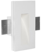 Linea Light 60920W70 Gypsum_WF, obdélníkové zapuštěné svítidlo do stěny ze sádry, 2W LED 3000K, 13x7cm
