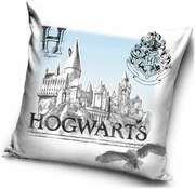 Dekorační polštář Harry Potter – motiv Ilustrace hradu Bradavice - 40 x 40 cm