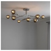 Brilagi - LED Přisazený lustr MISTEL 9xG9/3W/230V černý chrom/kouřová