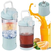 Verk Group Přenosný bezdrátový USB mixér na smoothie, drtič ledu, modrý
