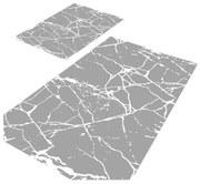 Šedé koupelnové předložky v sadě 2 ks 60x100 cm Cracks – Mila Home