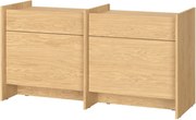 Komoda v dekoru dubu v přírodní barvě 146x76x51 cm Hido – noo.ma