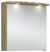 Camargue Orion Zrcadlová skříňka s LED osvětlením, 60 × 67,2 × 26,5 cm, dub Sanremo