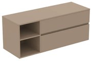 Ideal Standard Finesse - Umyvadlová skříňka, 140x51x56 cm, 2 zásuvky, Matt Greige E3439UP
