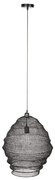 Černé závěsné svítidlo White Label Lena, ø 48 cm