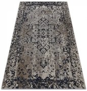 Moderní kusový koberec MUNDO E0681 outdoor vintage béžový černý Rozměr: 140x190 cm