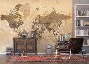Fototapeta na míru Historická Mapa Světa | Vliesová fototapeta na zed' | DFTNXXL1215