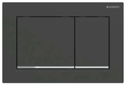 Geberit Omega20 - Ovládání splachování, matná černá/lesklý chrom 115.080.14.1