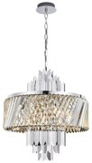Lustr Margot, 1x křišťálové/chromové kovové stínítko, (fi 55cm), ch
