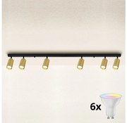 Brilagi - LED Stmívat. bodové svítidlo SELE GOLDEN 6xGU10/6,5W/230V černá/zlatá