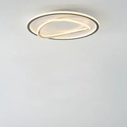 Stropní LED svítidlo kulaté LENS 50 cm černo-zlaté