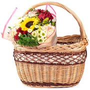 Nákupní koš proutěný Flores III. š.40 x hl.30 x v.25 / 47(cm)