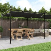 Pergola se zatahovací střechou antracitová 589 x 292 x 230 cm