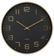 Karlsson 5973BK designové nástěnné hodiny černá, pr. 40 cm