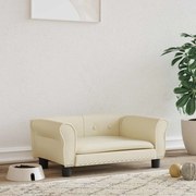 Pelíšek pro psy krémový 70 x 45 x 30 cm umělá kůže