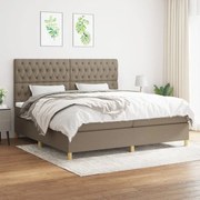 Box spring postel s matrací taupe 200x200 cm textil 3142605