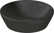 Duravit D-Neo - Umyvadlo na desku, průměr 40 cm, bez přepadu, bez otvoru pro baterii, antracit 2371401370
