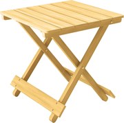 Outsunny Skládací konferenční stolek z masivního dřeva, skládací boční stolek, lehký, s latkovým povrchem, ideální na balkon, zahradu, terasu, 40 x 43