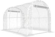 Skleník Polytunnel, průchozí skleník s pozinkovaným ocelovým rámem a krytem z PE odolným proti UV záření, průhledný