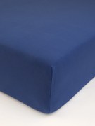 MK Lůžkoviny Jersey prostěradlo s elastanem Deluxe 160 × 200 cm – tmavě modré