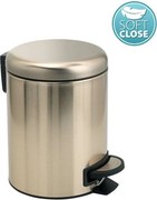 Sapho Gedy Koupelnové doplňky - Odpadkový koš 3 l, Soft Close, matná zlatá 320987