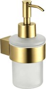 kielle Vega - Dávkovač mýdla s držákem, matné sklo/brushed gold 40118036