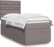 Box spring postel s matrací taupe 100 x 200 cm textil 3291978