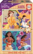 Educa dřevěné puzzle disney princezny 2 × 25 dílků