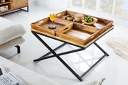 Funkční konferenční stolek z masivu Finca Mango 80cm