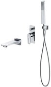 Cersanit Mille - Vanová baterie pod omítku, 3-otvorová instalace, s tělesem, s příslušenstvím, chrom S952-037