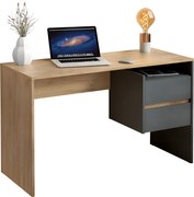 PC stůl, dub artisan/grafit, TULIO NEW