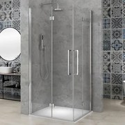NOMI DUE 60x60 Čiré Sprchová zástěna zalamovací čtvercová
