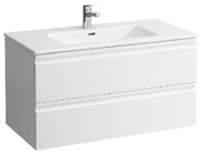 Laufen Pro S - Skříňka s umyvadlem, 100x50 cm, 2 zásuvky, lesklá bílá H8619654751041