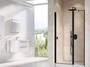 Ravak Chrome - Sprchové dveře CSD2-100, 100x195 cm, černá/čiré sklo 0QVAC300Z1