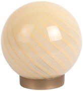 Světle žlutá stolní lampa se skleněným stínidlem (výška 17 cm) Summer Globe – Leitmotiv