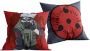 Oboustranný polštář Naruto Shippuden – Kakashi &amp; Mangekyō Sharingan - 40 x 40 cm