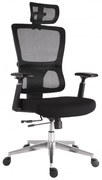 Kancelářská ergonomická židle Neoseat BROOKE — černá, nosnost 150 kg (rozbaleno)