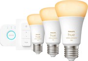 Philips Hue Startovací sada: 3x žárovka E27 WA + Hue Bridge + Dimmer Switch