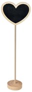 Přírodní dřevěná tabulka ve tvaru srdce s kolíčkem - 8*5*27 cm