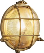 NOR 49021035 Venkovní nástěnné svítidlo Polperro 12,5W E27 mosaz matná bílá - NORDLUX