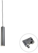 Designová závěsná lampa černá vč. 3-fázového kolejnicového adaptéru - 3-fázová Tuba Small